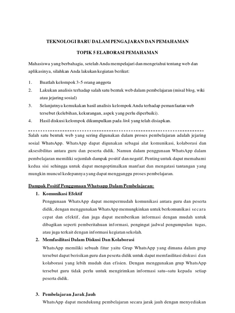 Topik 5. Elaborasi Pemahaman - TBPP | PDF