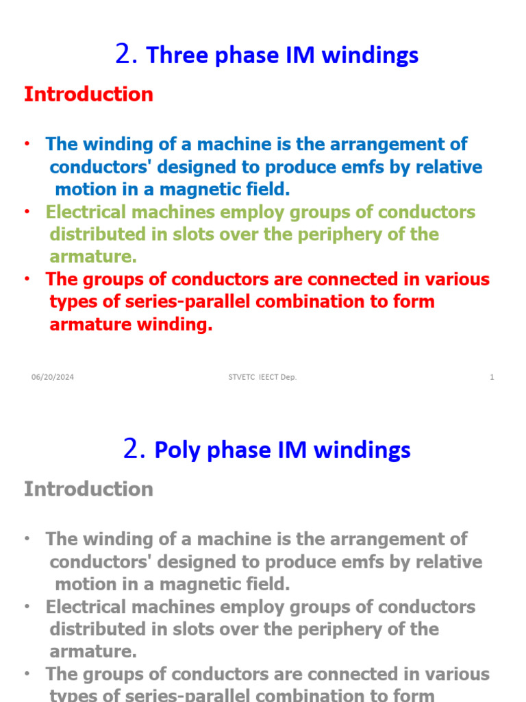 3phase IM Winding | PDF | Inductor | Electricity