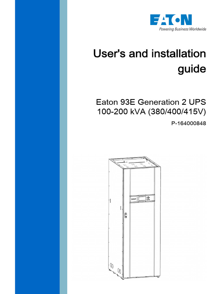 Eaton 93e g2 Ups 100 200 Kva User and Installation Guide en | PDF ...