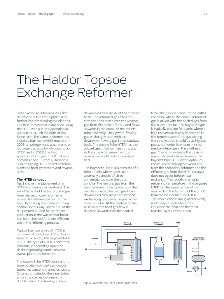 Haldor Topsoe Integration of Hter in Ammonia Plants WP 1 | PDF | Boiler ...