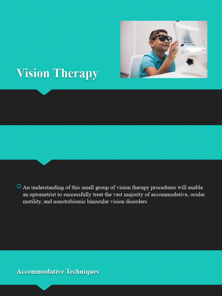 Vision Therapy Techniques Overview | PDF | Science & Mathematics