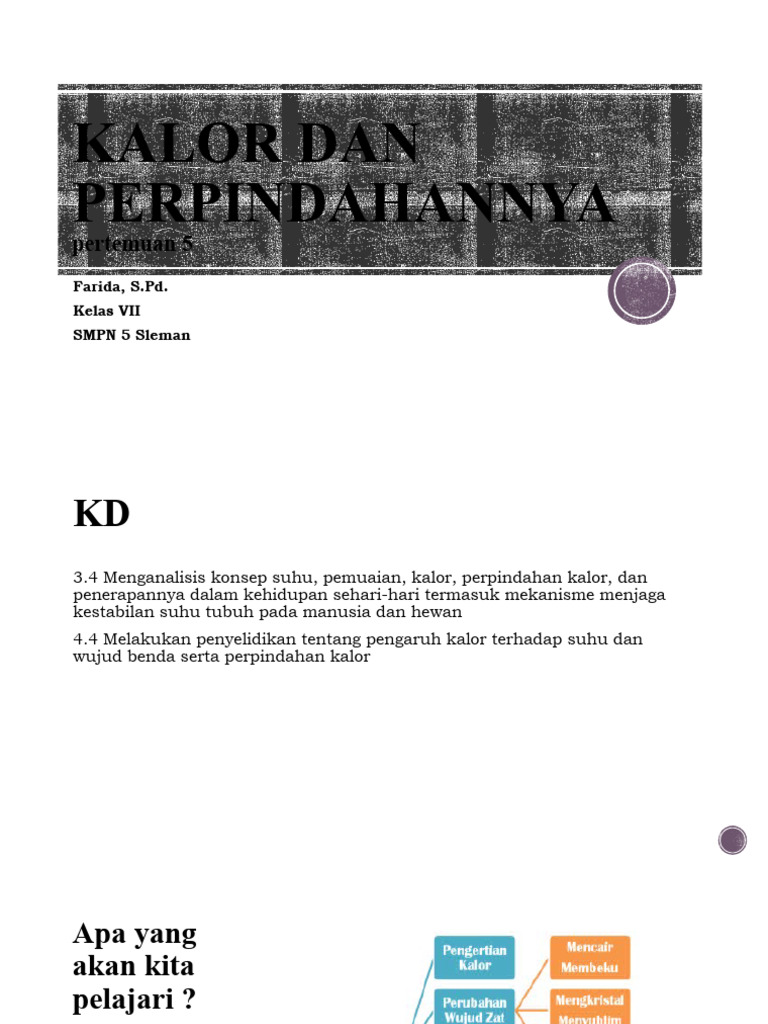 Bab Kalor Dan Perpindahannya 5 | PDF