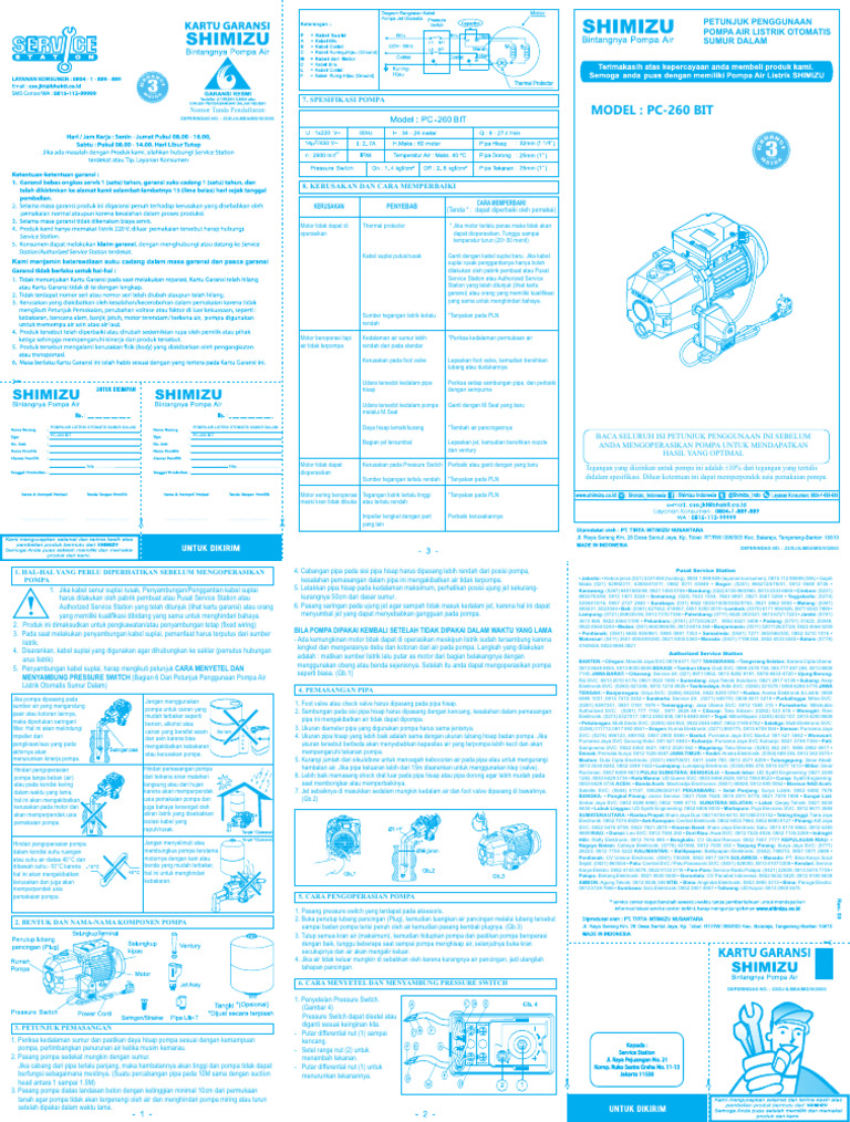 Panduan Operasional Pompa Air | PDF