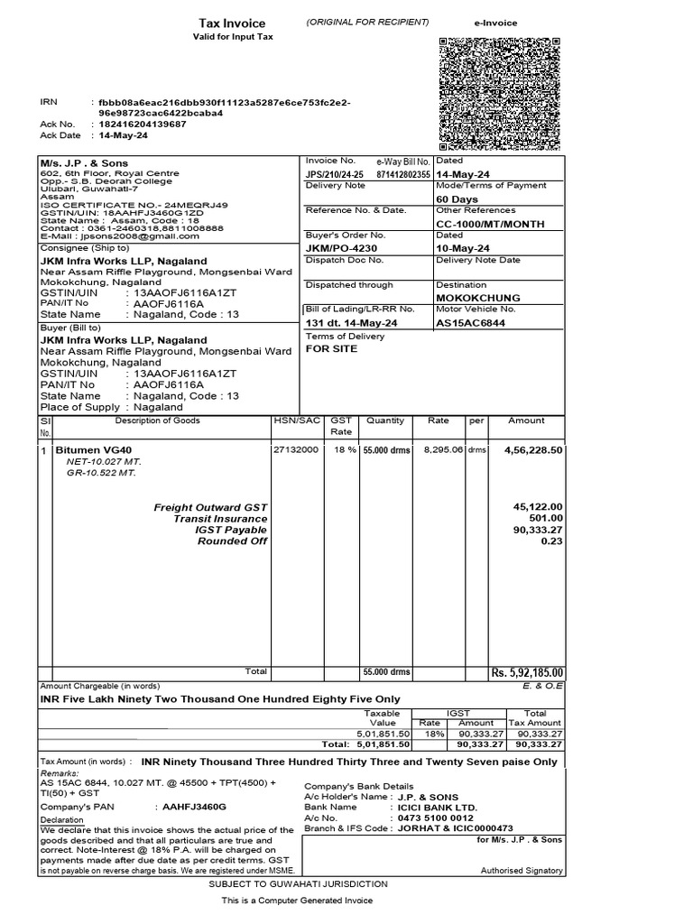 210 JKM | PDF | Invoice | Payments