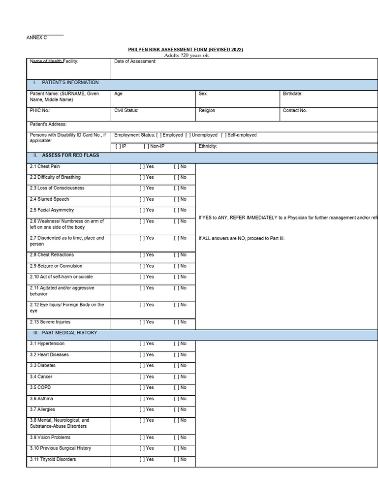 PhilPEN-Plus-Risk-Assessment-Form-NEW-with-vaping | Download Free PDF ...