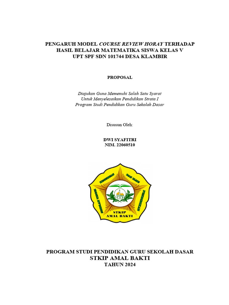 Pengaruh Course Review Horay pada Matematika | PDF