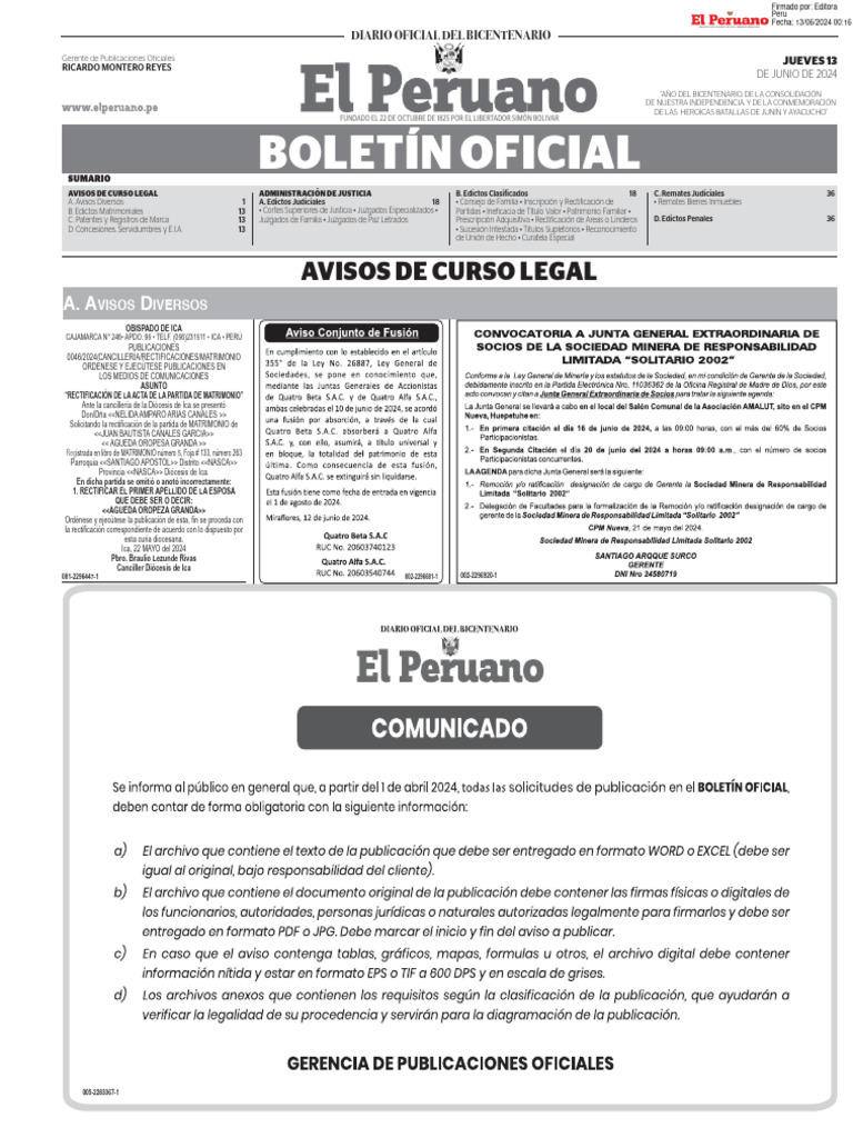 Bo 20240613 | PDF | Multa (pena) | Mandato