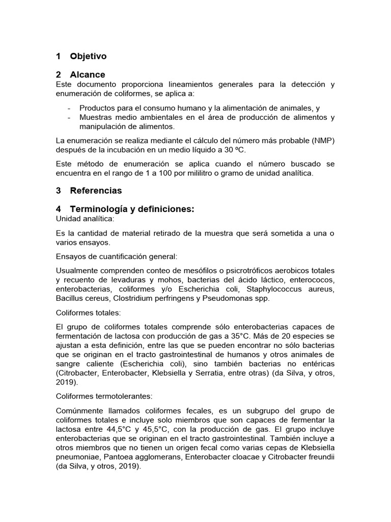 Análisis Microbiológico - ISO 4831 2006 | PDF