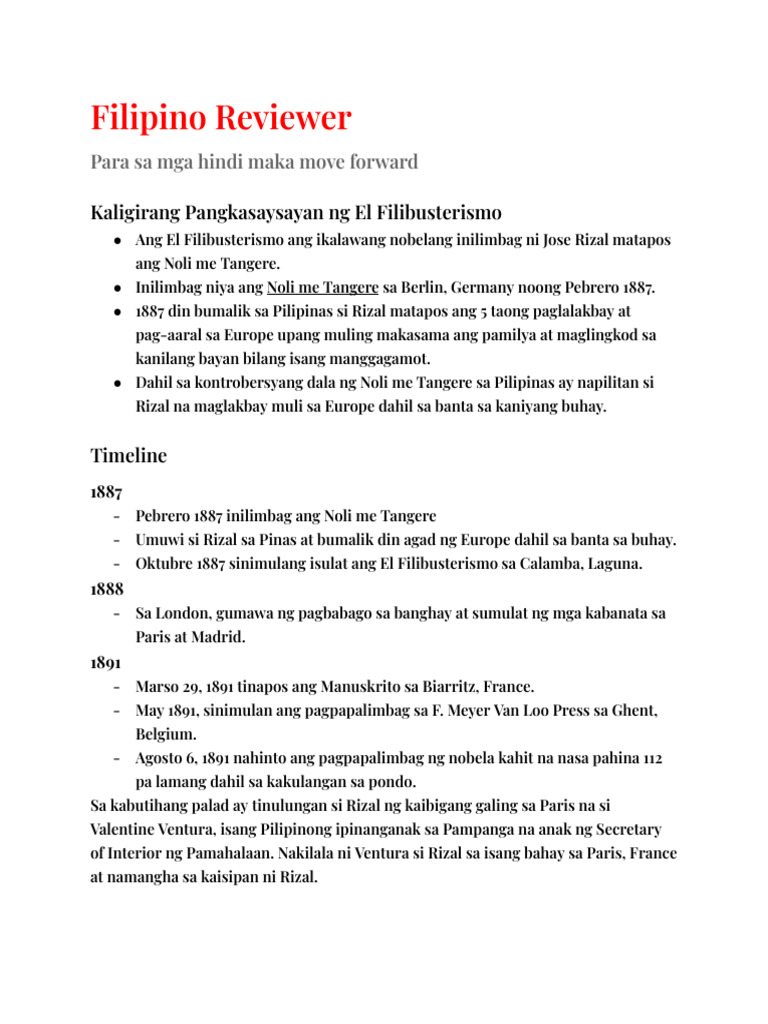 Filipino Reviewer | PDF