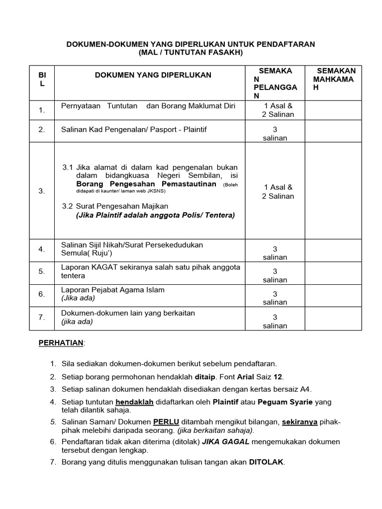 162 Borang Tuntutan Fasakh | PDF