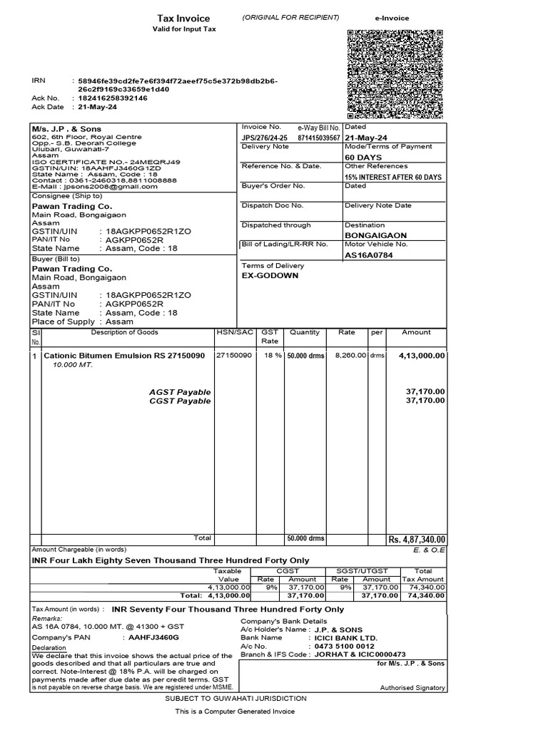 276 PTC | PDF | Value Added Tax | Invoice