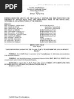 BARANGAY RESOLUTION Badac | PDF