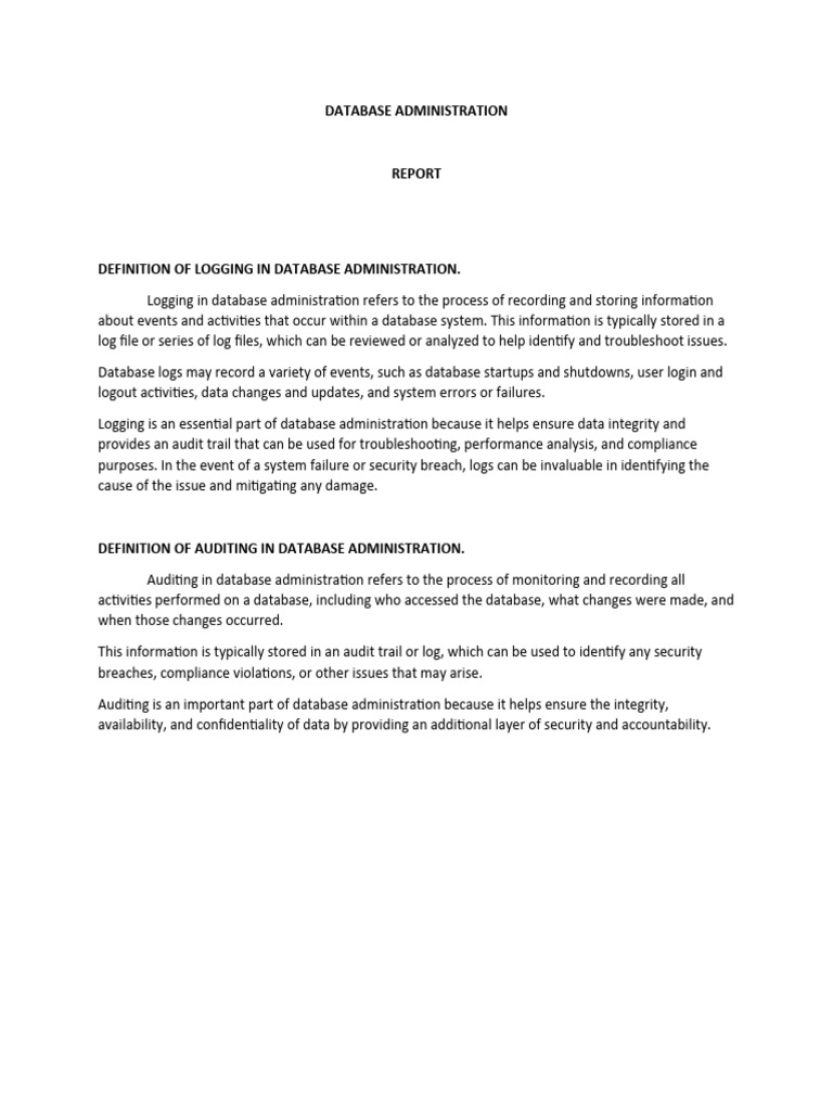 Database Administration | PDF | Computers Database Administration | PDF | Computers