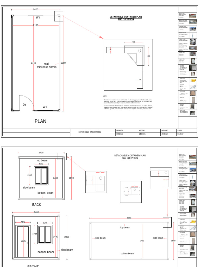 Victory-marine-Container-Basic-model-Drawing-with-dimensions | PDF ...