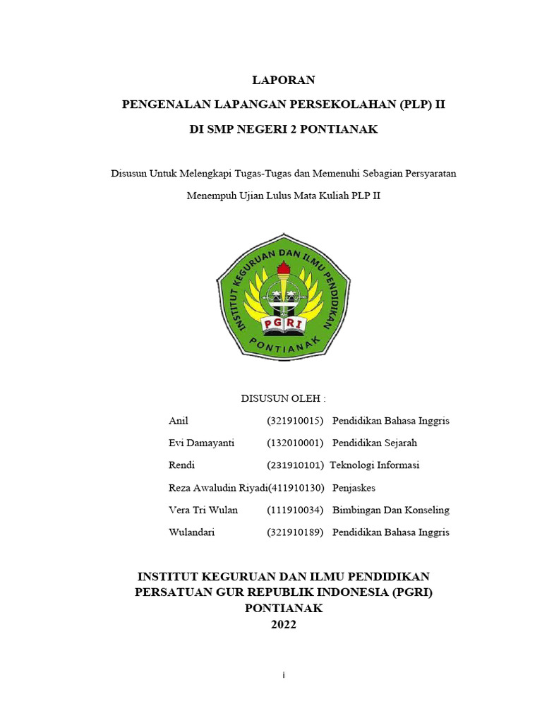 Laporan - Kelompok - PLP - Ii Terbaru | PDF