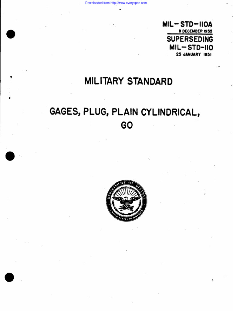 Mil STD 110a | PDF | Science & Mathematics