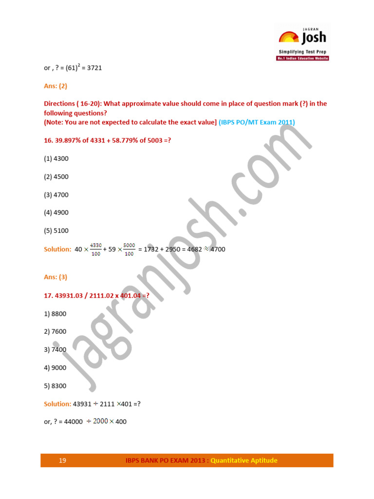 Ibps Po Quantitative Aptitude (PDFDrive) - 19 | PDF | Teaching Methods ...