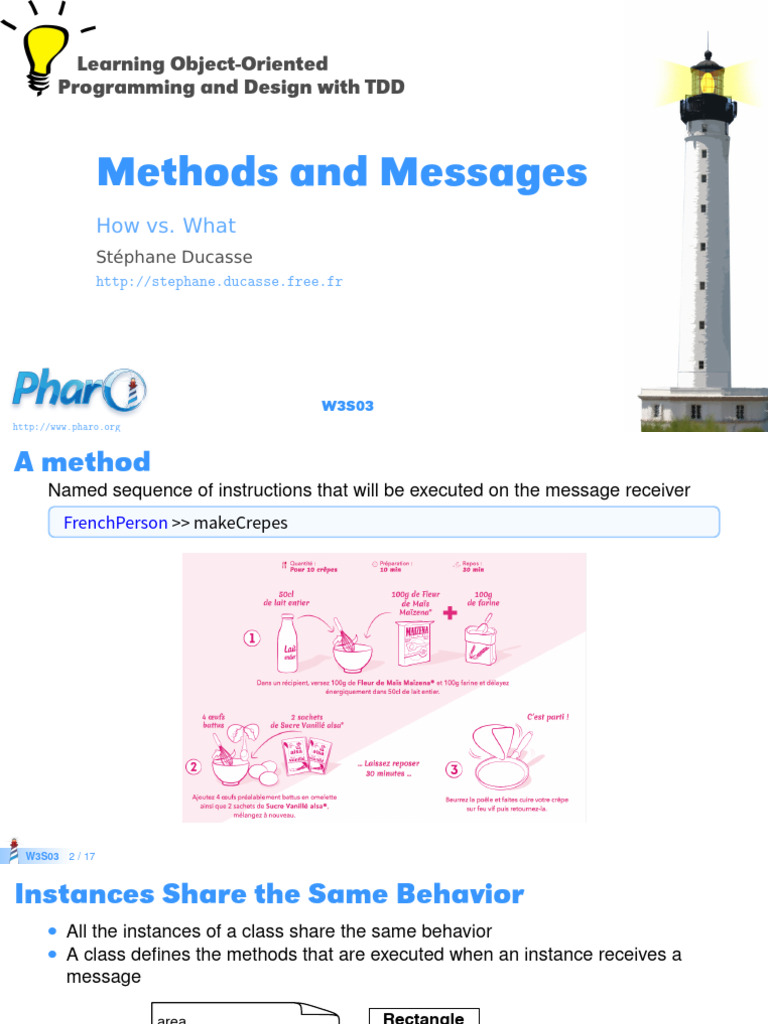 04 MethodVsMessages | PDF | Method (Computer Programming) | Class (Computer Programming)