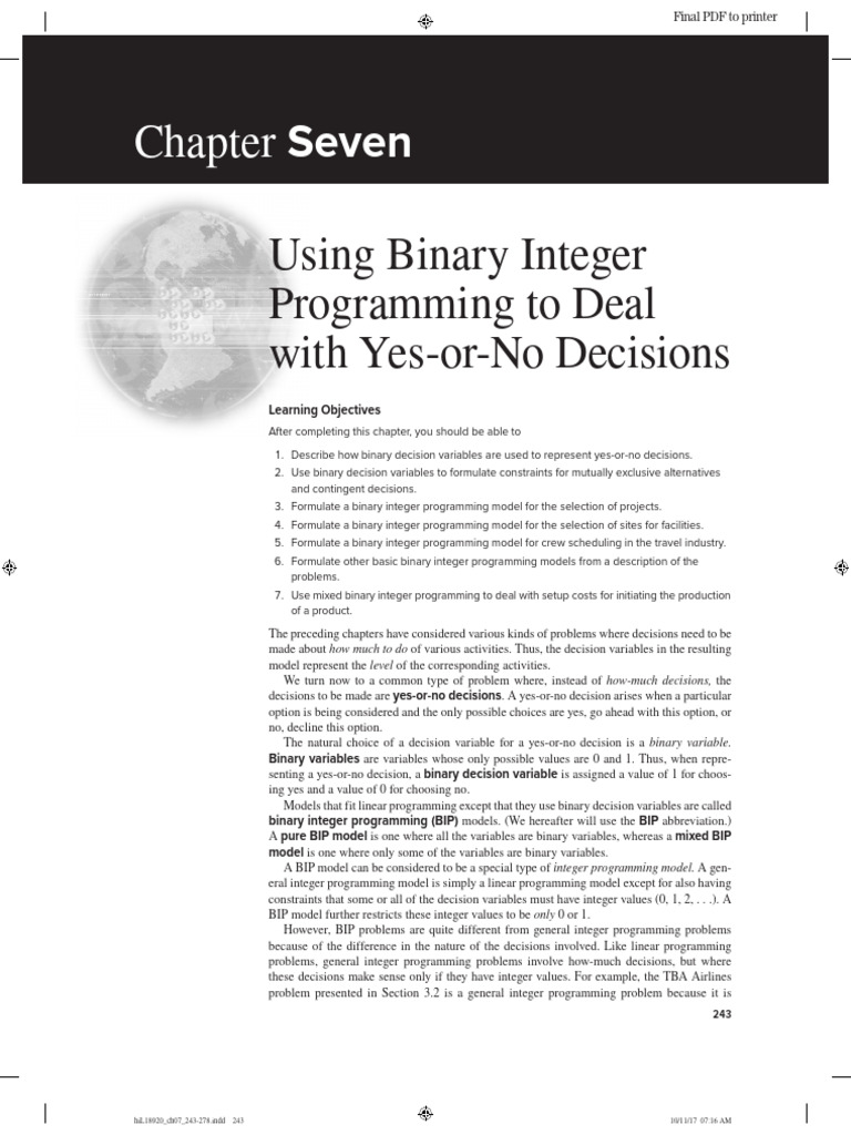 ch07 243-278 Print | PDF | Linear Programming | Applied Mathematics