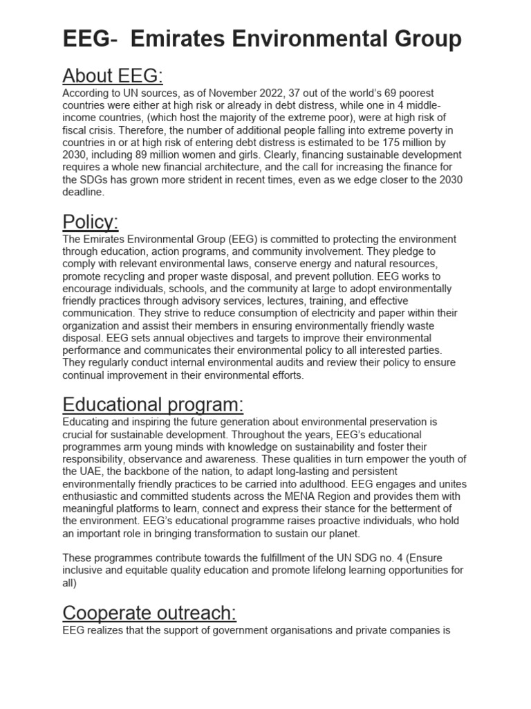 EEG-Emirates Environmental Group | PDF | Sustainability | Waste Management