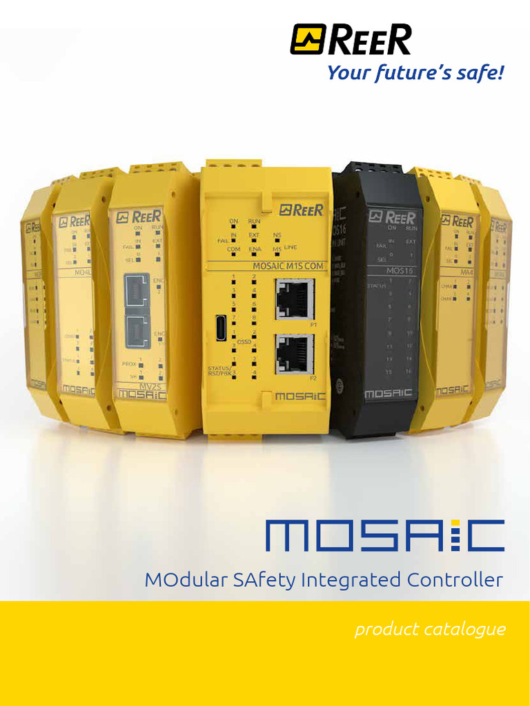 Reer Mosaic Safety PLC | PDF | Relay | Electrical Connector