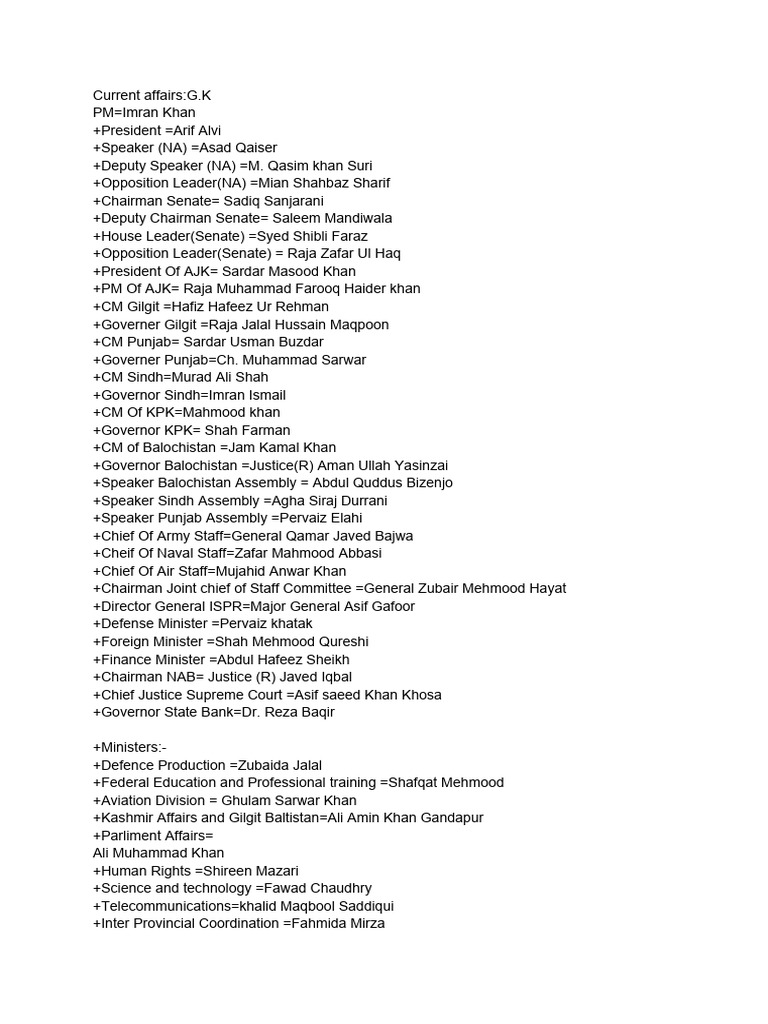 Current Affair Nts | PDF | Muhammad Ali Jinnah