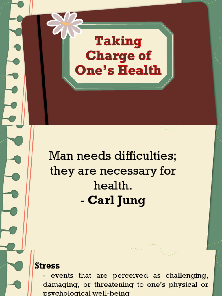 III. - C. Taking Charge of One's Health | PDF | Stress (Biology ...