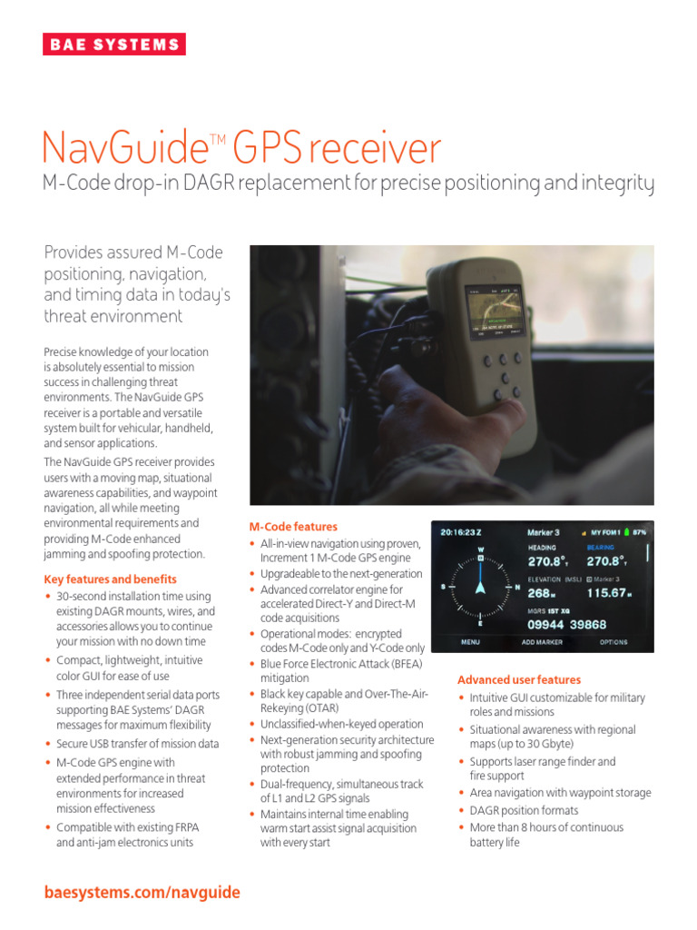 NavGuide+GPS+receiver Data+sheet | PDF | Global Positioning System | Computer Engineering