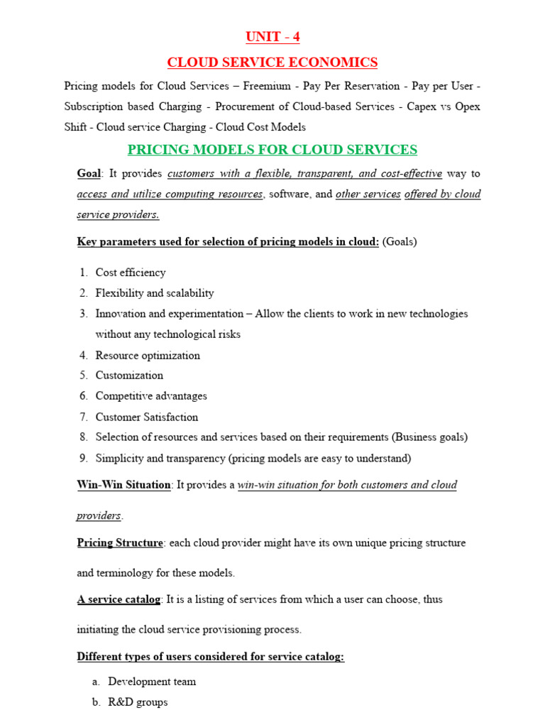 CCS336 Cloud Services Management Unit 4&5 | PDF | Cloud Computing | Governance