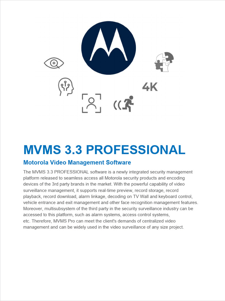 MVMS 3.3 Professional DATASHEET - v1 | PDF | Microsoft Windows | 64 Bit Computing