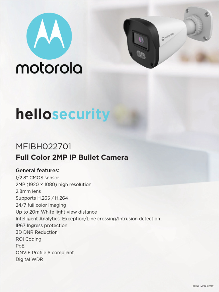 MFIBH022701 IP Bullet Full Color DataSheet - ENG - v1 | PDF | Camera ...