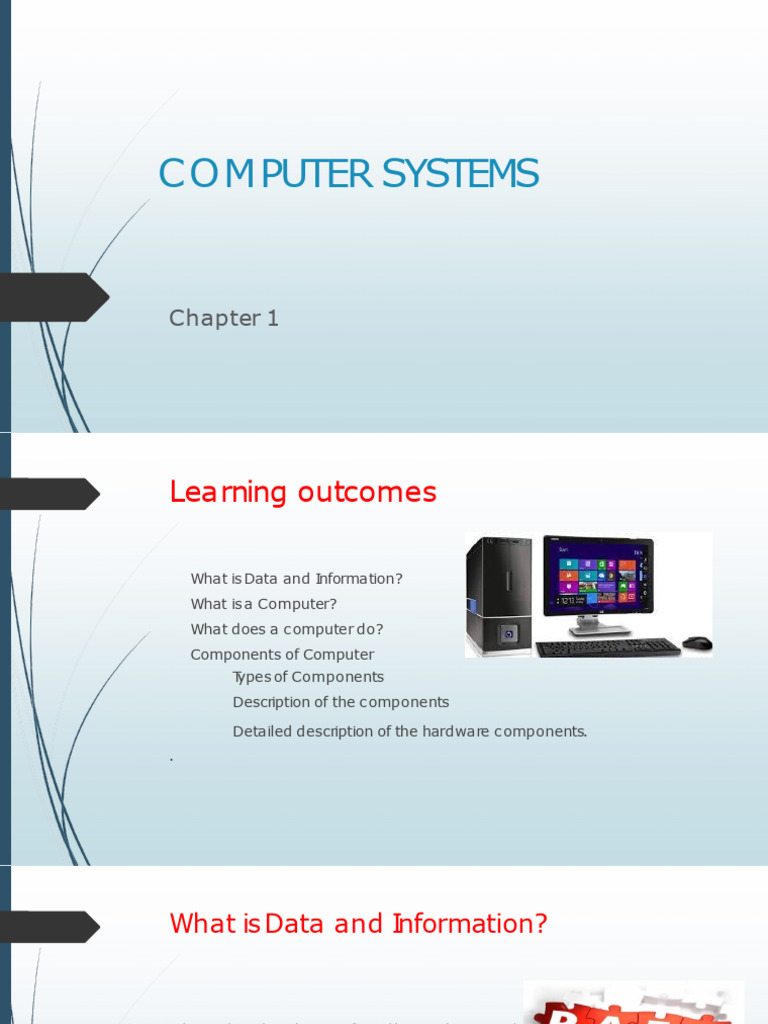 ICT Chapter 1 - Types of Components in Computer System | PDF ...