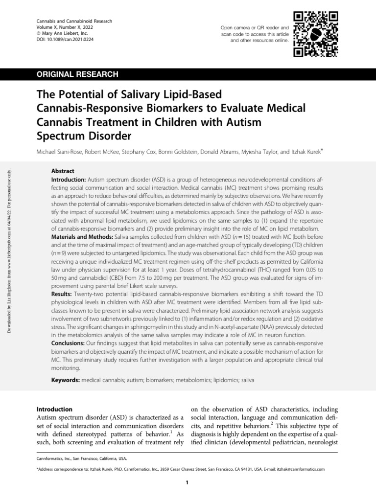 Can 2021 0224 | PDF | Tetrahydrocannabinol | Autism Spectrum