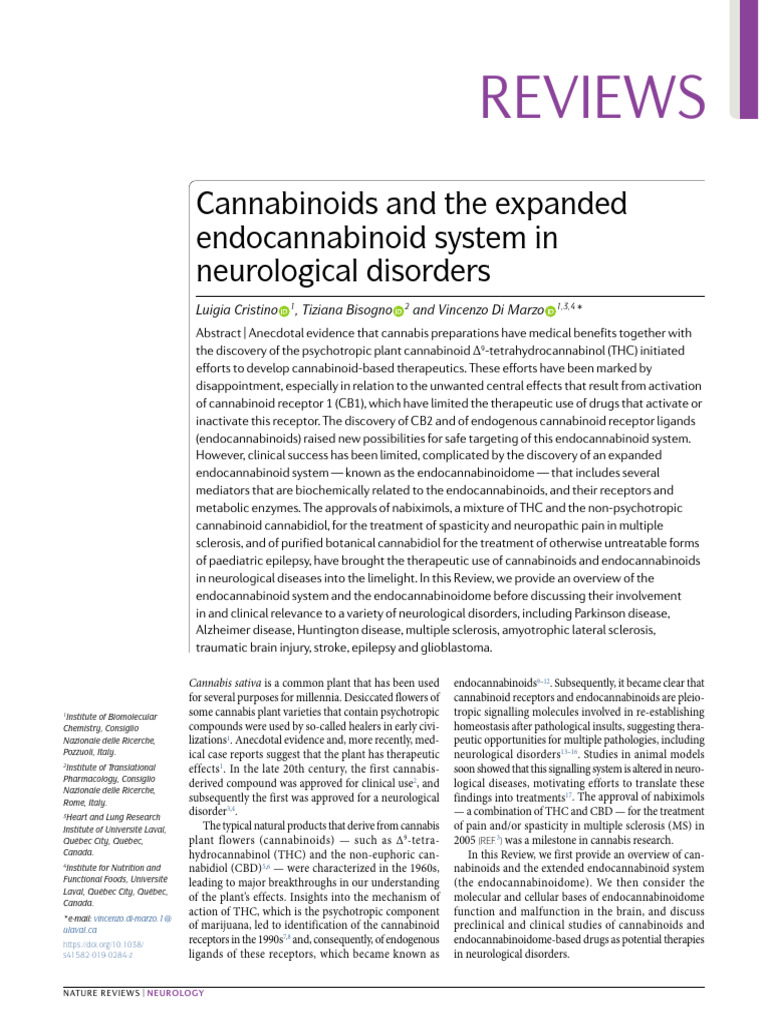 ECS Neuro New | PDF | Synapse | Tetrahydrocannabinol