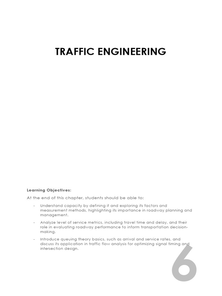 CENG 55 Lecture 06 Traffic Engineering | Download Free PDF | Traffic | Transport