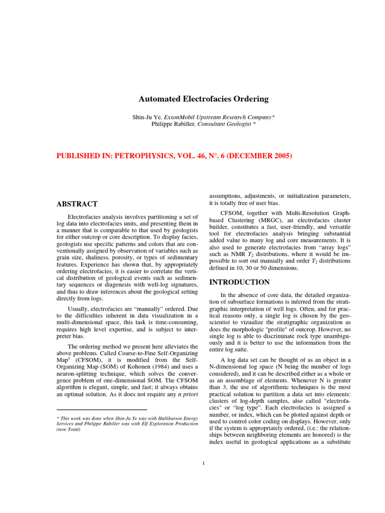 AUto Electrofacies Ordering | PDF | Artificial Neural Network | Mathematical Optimization