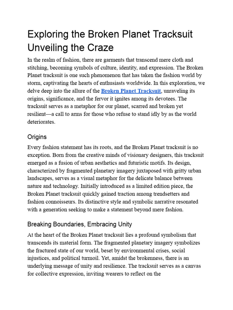 Broken Planet | PDF | Fashion