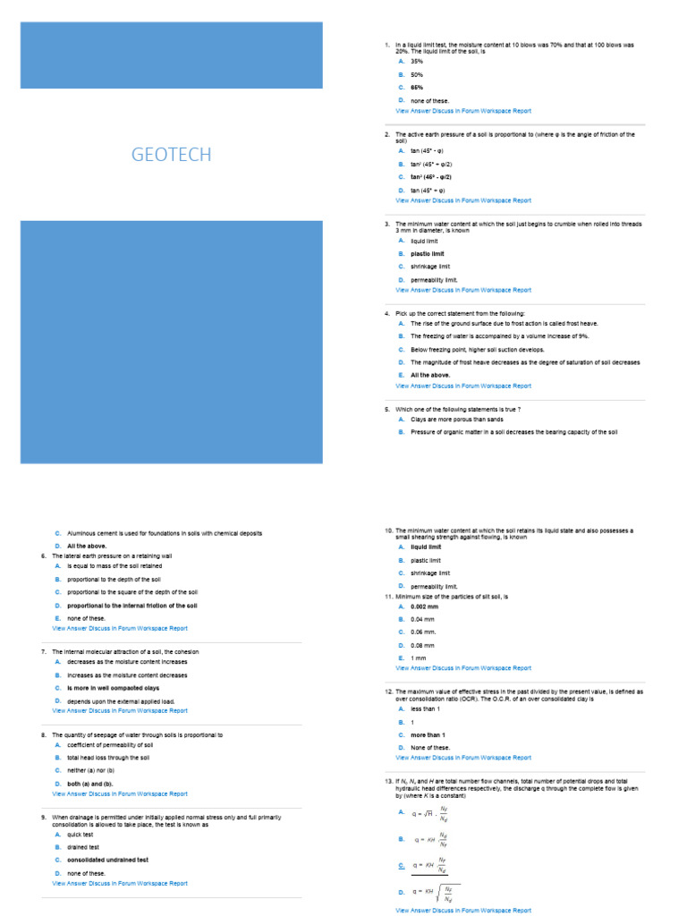 4 Geotech | PDF | Soil Mechanics | Soil