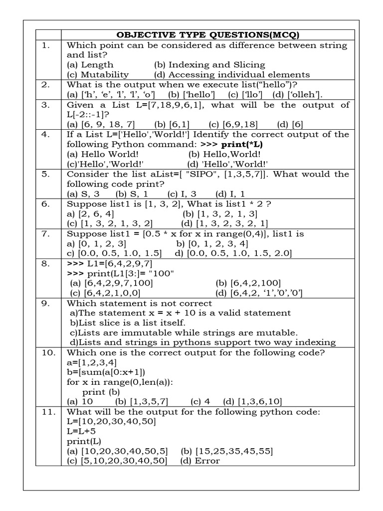 REVISION 1- 30 qs | Download Free PDF | Computing | Object Oriented Programming