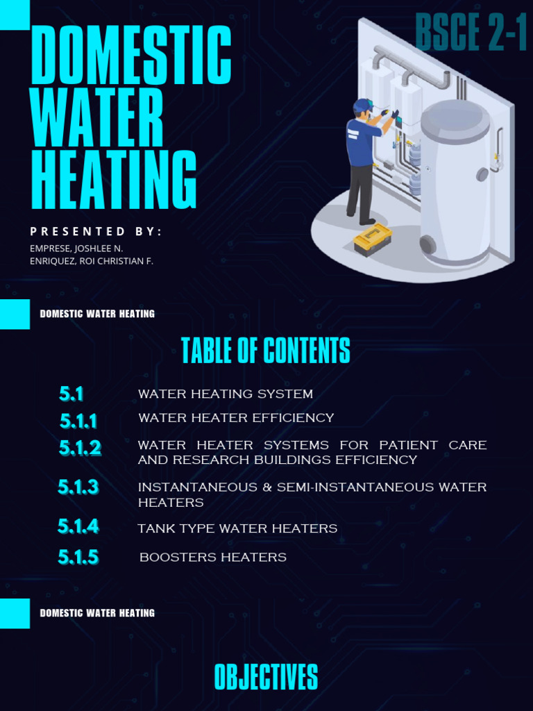 Domestic Water Heating System | PDF | Water Heating | Temperature