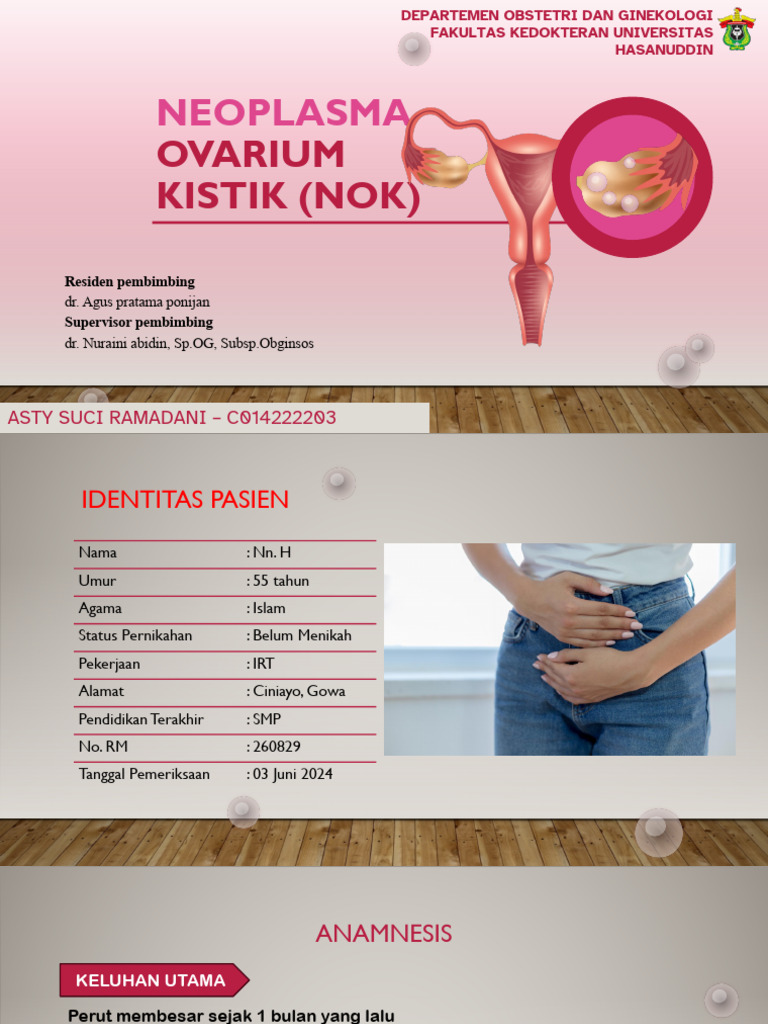 Neoplasma Ovarium Kistik: Diagnosis dan Tatalaksana | PDF