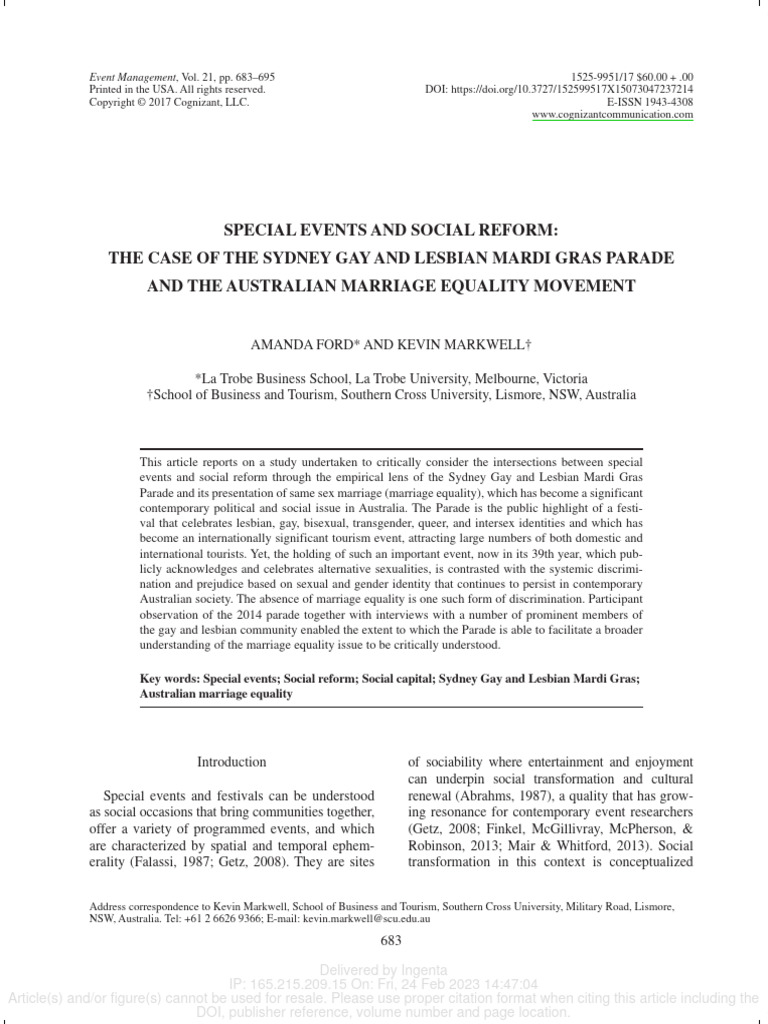 Special Events and Social Refo | PDF | Lgbt | LGBTQIA+ Studies