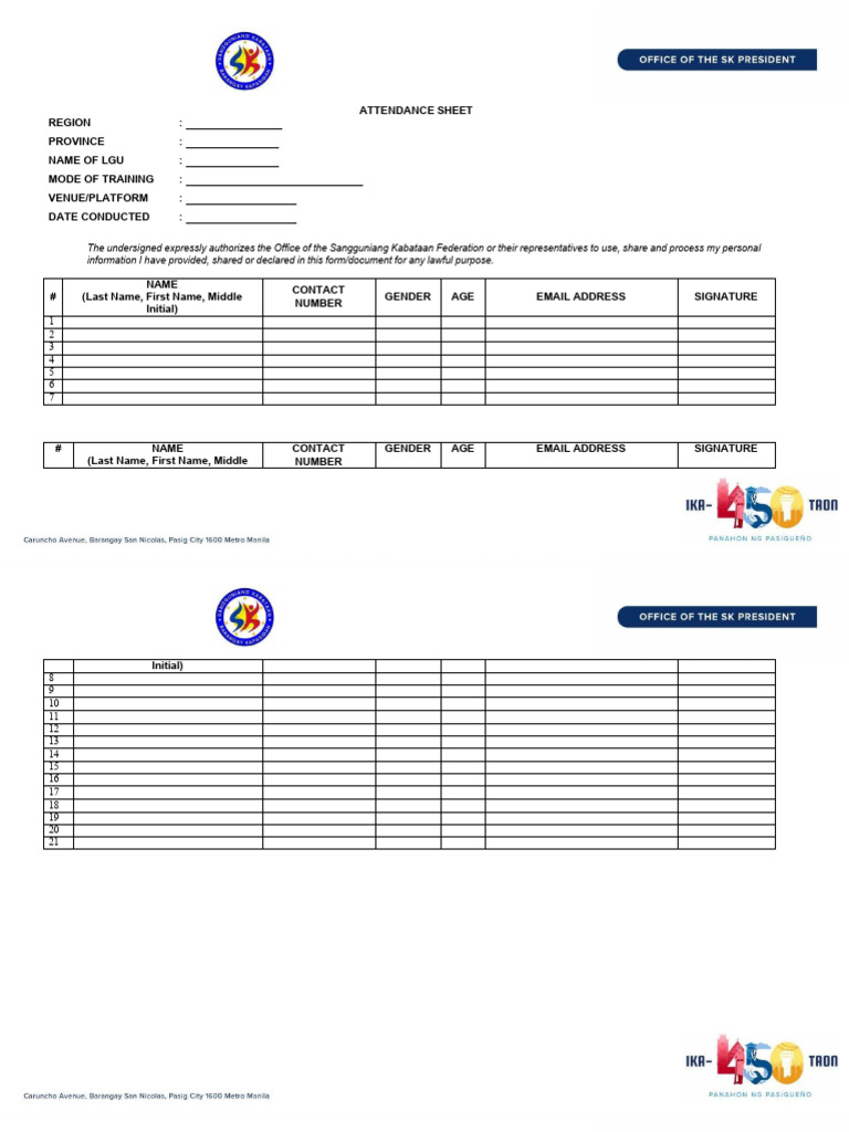 Legal Attendance For KK Assembly | PDF | Youth Organizations