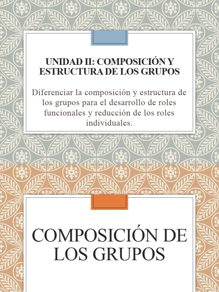 composición de los grupos (3) | Descargar gratis PDF | Ciencia cognitiva | Conceptos psicologicos