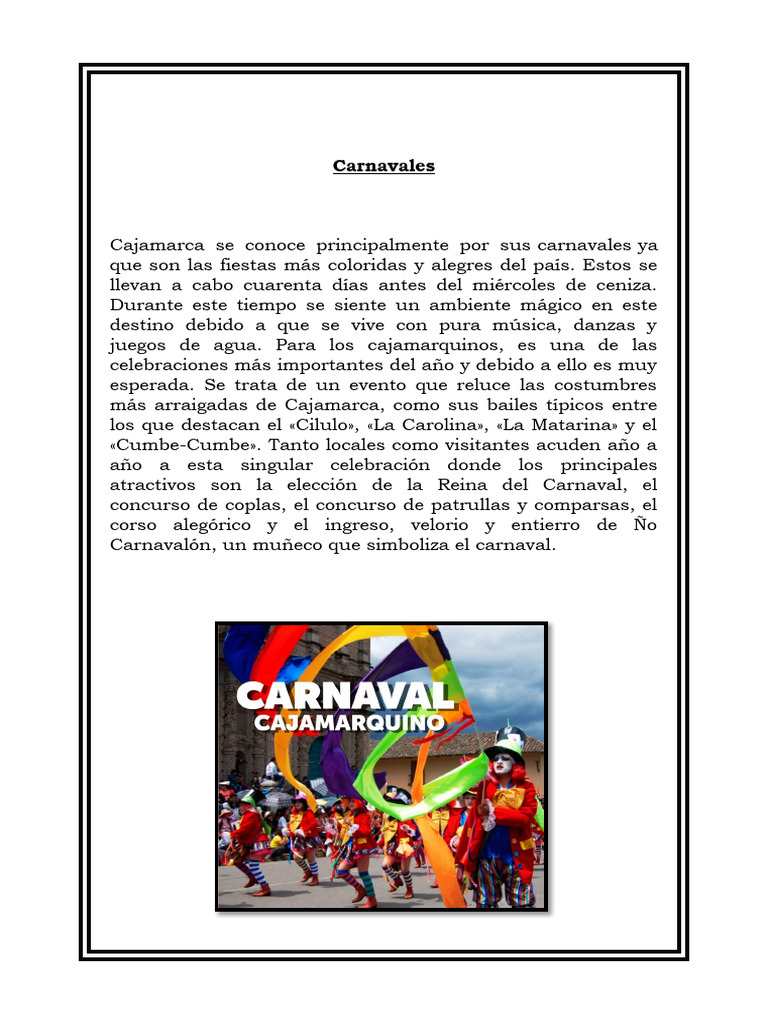 Carnavales | PDF | Carnaval | Fiestas cristianas y días santos