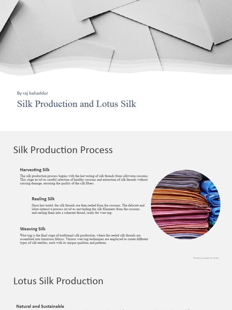 Lotus Silk: Sustainable Luxury Fabric | PDF | Silk | Textiles