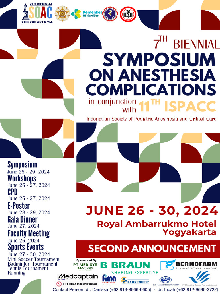 Second Announcement SOAC 2024-1 | PDF | Anesthesia | Clinical Medicine