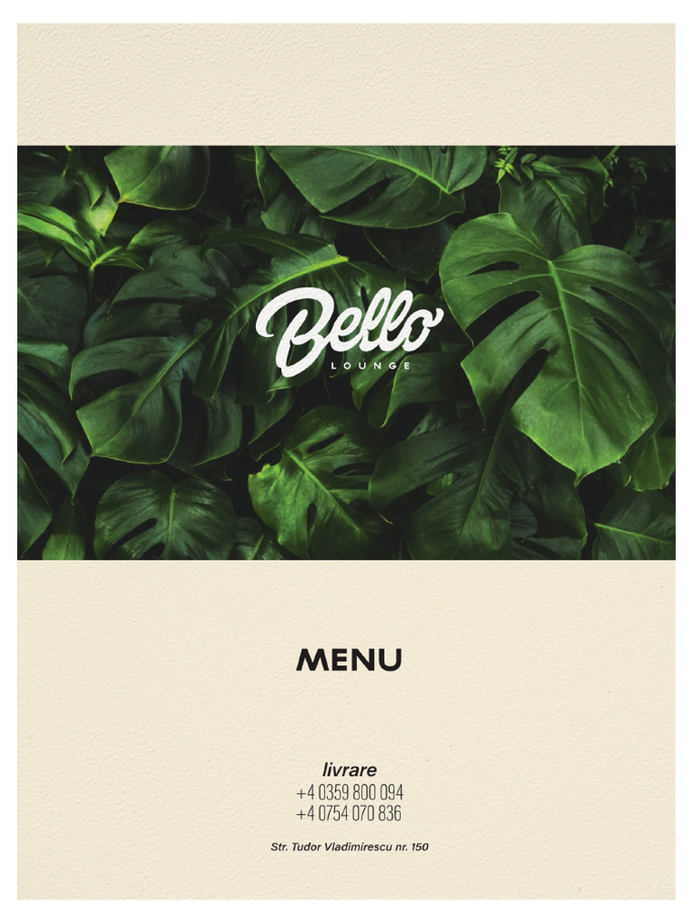 Bello Menu Print Fiexd 01 20 Merged | PDF