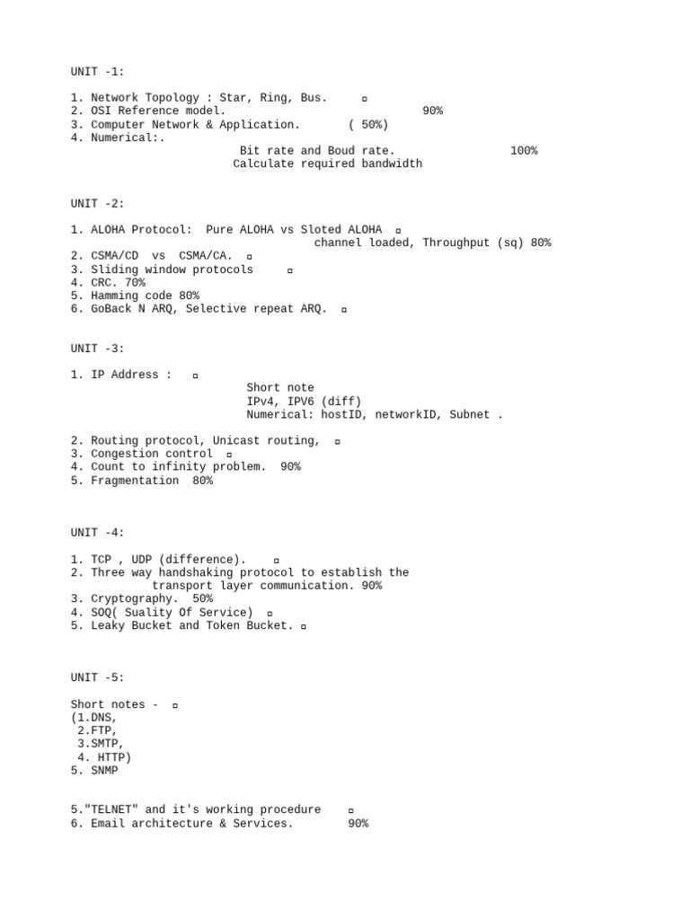 Computer Network VVIMP1 | PDF | Computers