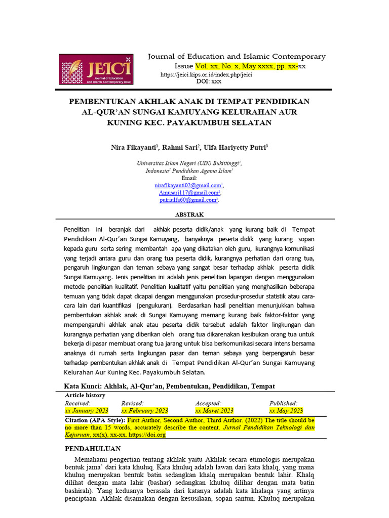 Artikel Metopen | PDF